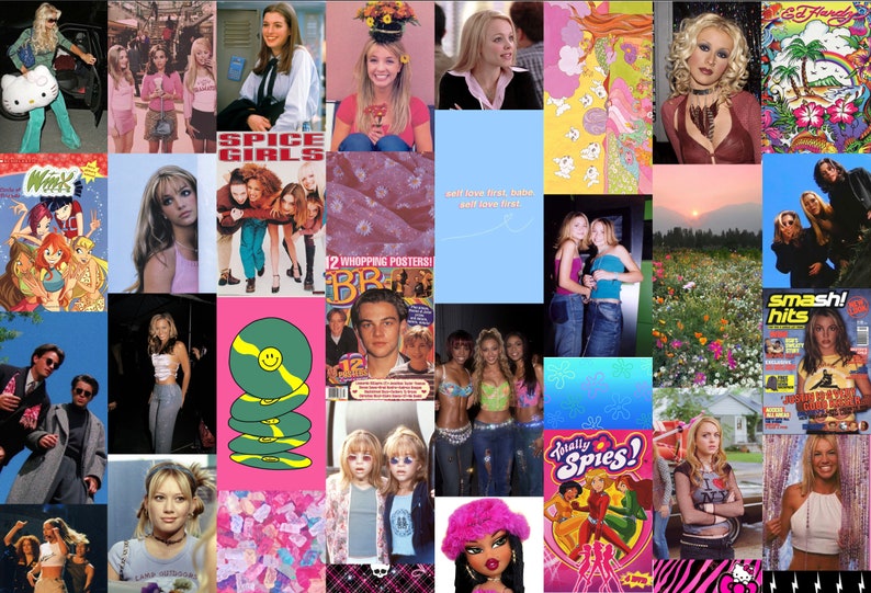 145 PCS | 2000's Y2k Aesthetic Wall Collage Kit • Boujee Pink 2000z Y2K ...