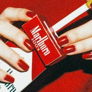 60 PCS | Red Grunge Aesthetic Wall Collage Kit • Red and Black Grunge ...