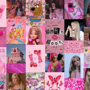 145 PCS | 2000's Y2k Aesthetic Wall Collage Kit • Boujee Pink 2000z Y2K ...
