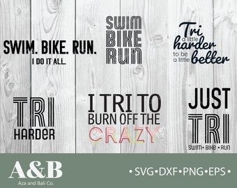 Triathlon Svg Files RETRO BUNDLE Swim Bike Run Svg Triathlete Instant ...