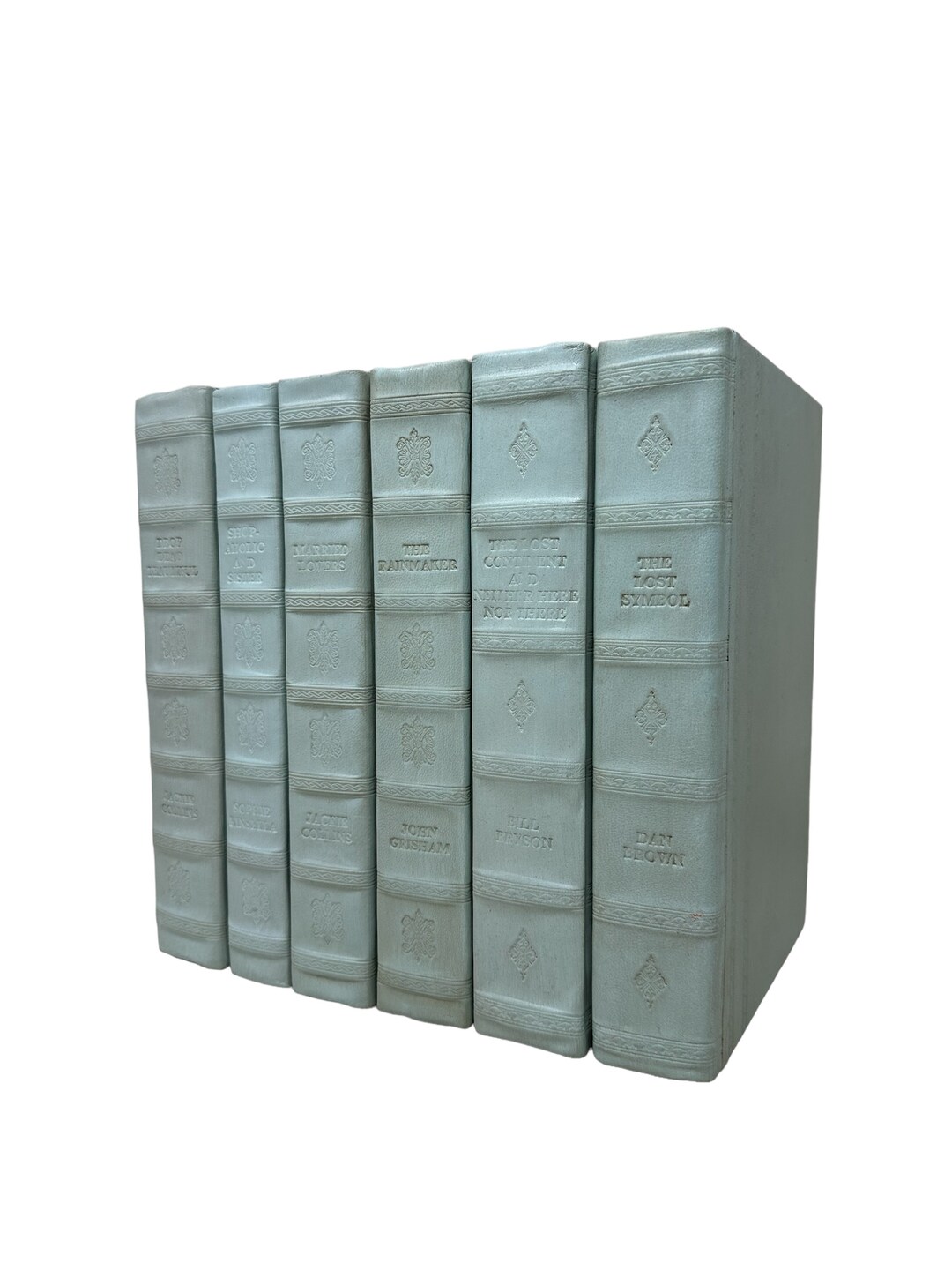 6 Full Leather Books - Light Blue - Etsy