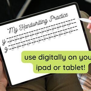 Printable Cursive Handwriting Practice | Digital Cursive Handwriting ...