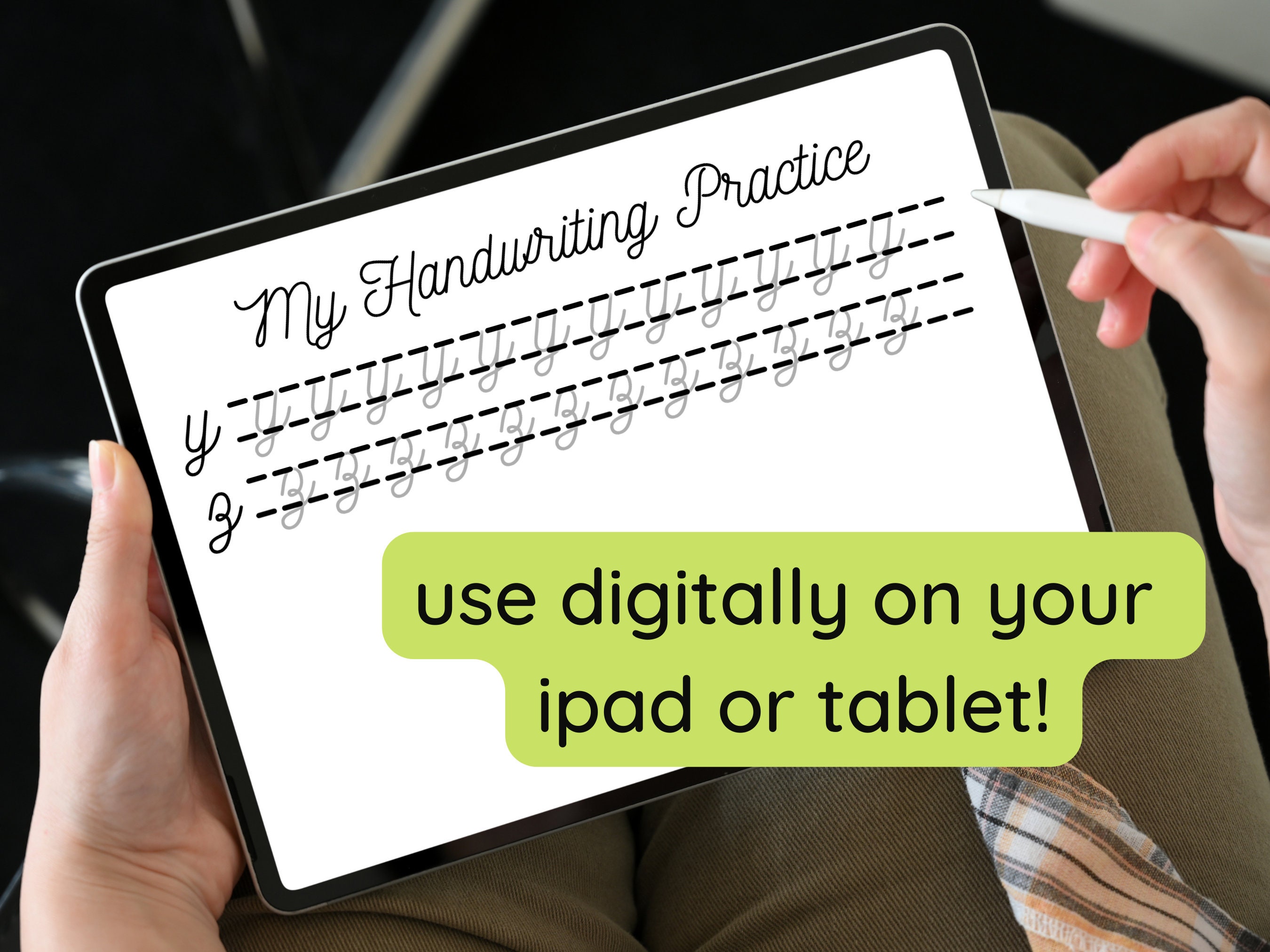 Printable Cursive Handwriting Practice | Digital Cursive Handwriting ...