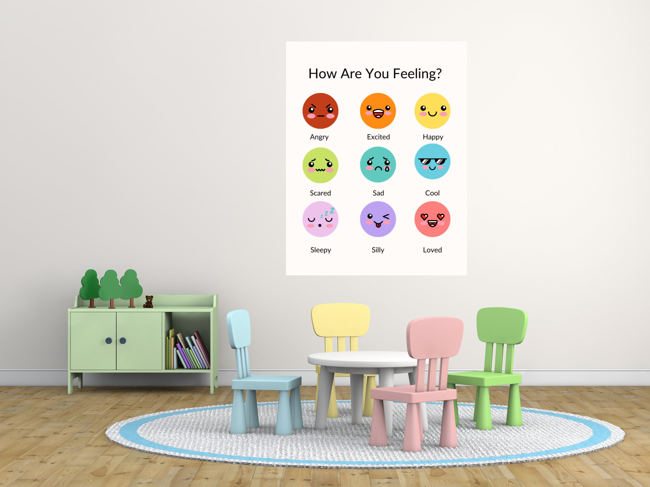 Feelings Chart | Emotions Print | Printable Wall Art | Montessori ...