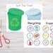Trash/recycle Sorting Activity | Busy Book | Printable Worksheet ...