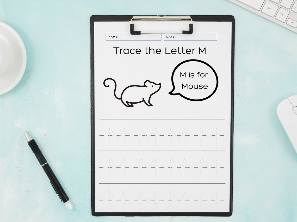 Full Alphabet Tracing Worksheets Preschool Worksheets | Etsy