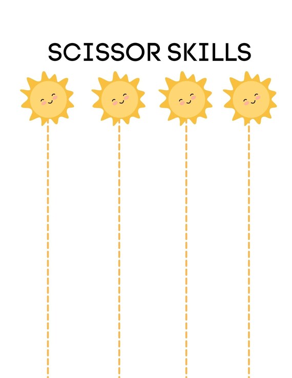 Scissor Skills Activities. Printable Fine Motor Activity. | Etsy