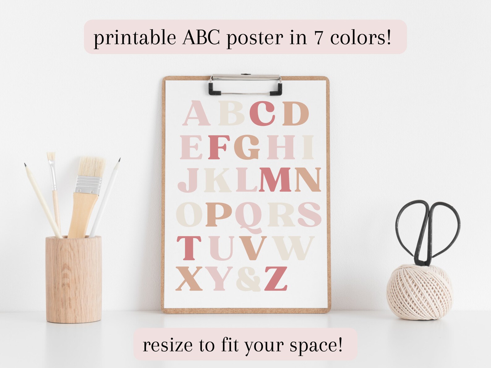 ABC Poster | Alphabet Poster | Alphabet Poster Printable | Boho ...