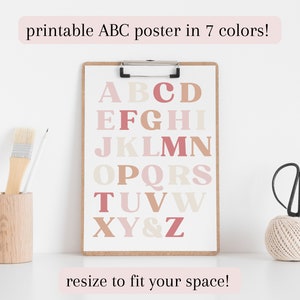 ABC Poster | Alphabet Poster | Alphabet Poster Printable | Boho ...