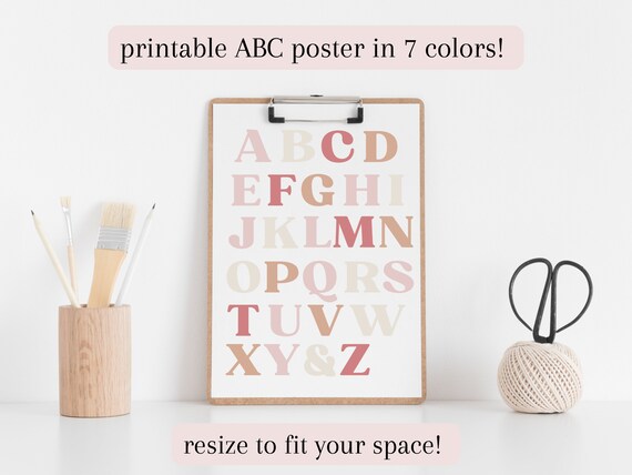 ABC Poster Alphabet Poster Alphabet Poster Printable - Etsy