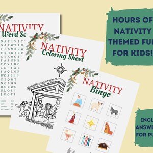 Nativity Printable, Christmas Printable, Nativity Activity Book for ...