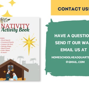 Nativity Printable, Christmas Printable, Nativity Activity Book for ...