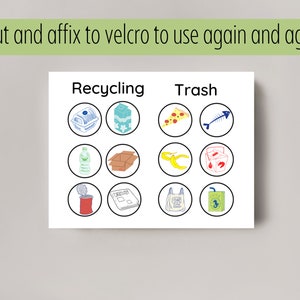 Trash/recycle Sorting Activity | Busy Book | Printable Worksheet ...