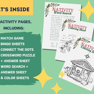 Nativity Printable, Christmas Printable, Nativity Activity Book for ...