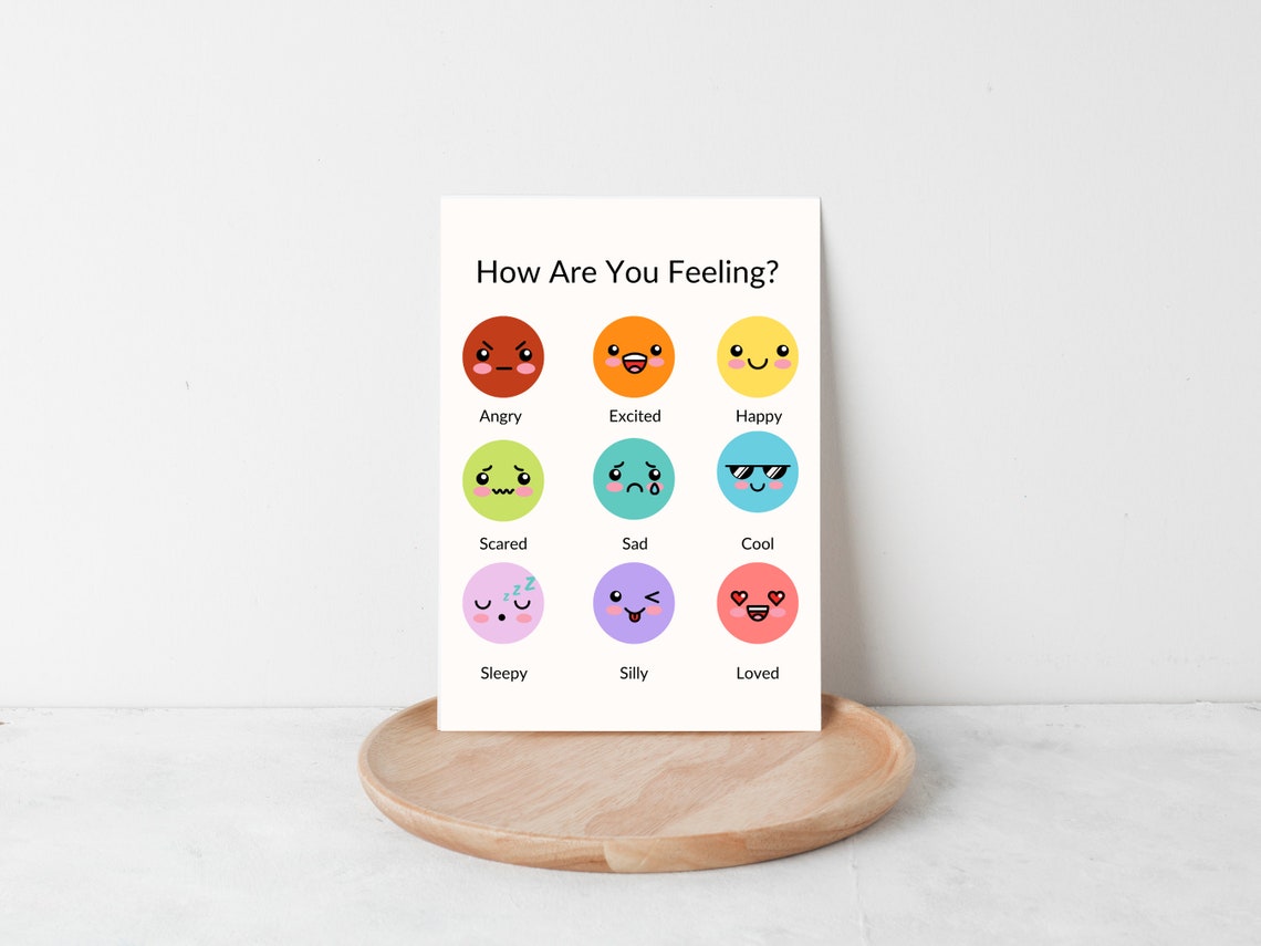 Feelings Chart | Emotions Print | Printable Wall Art | Montessori ...