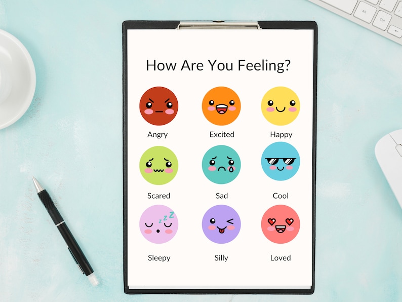 Feelings Chart | Emotions Print | Printable Wall Art | Montessori ...