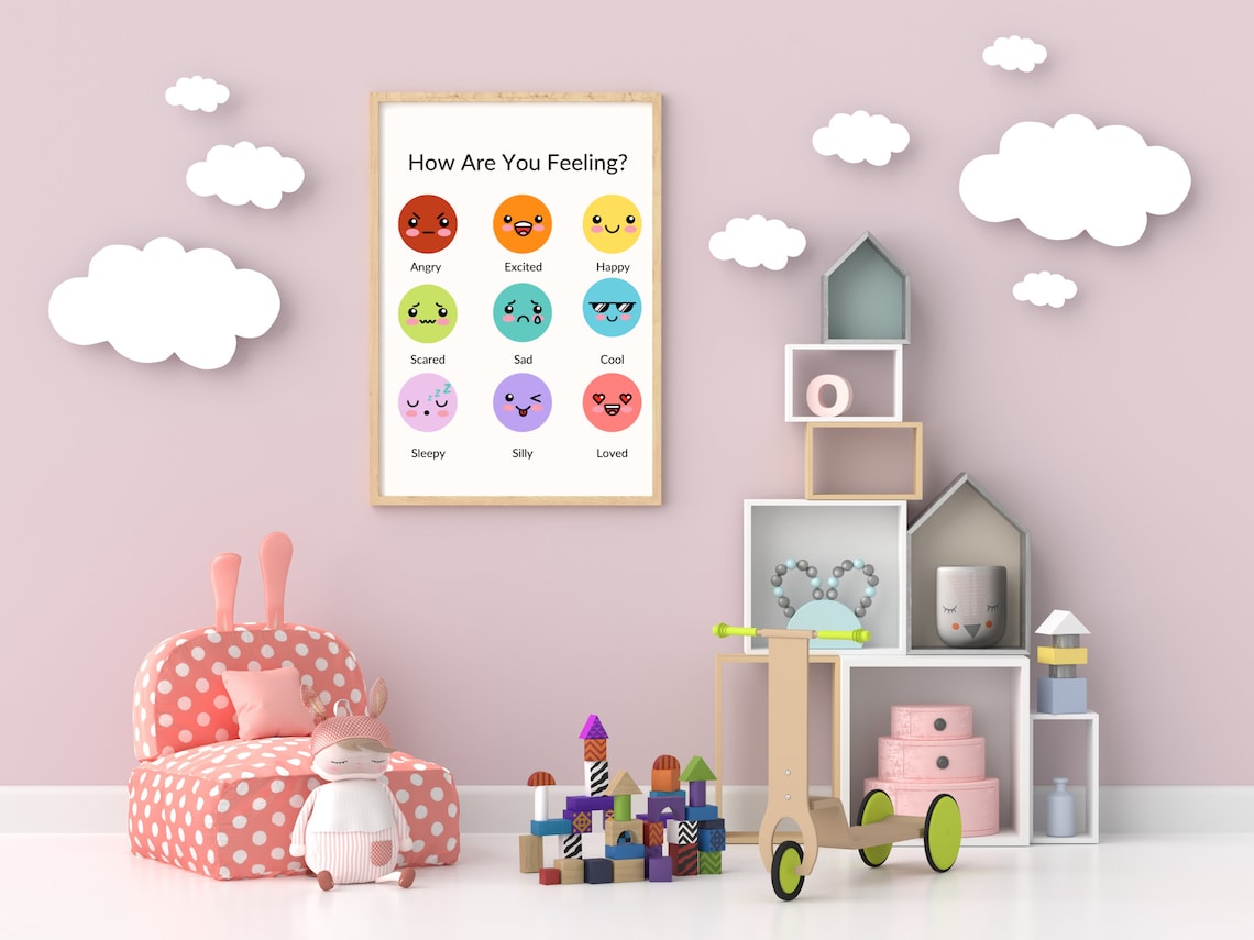 Feelings Chart | Emotions Print | Printable Wall Art | Montessori ...