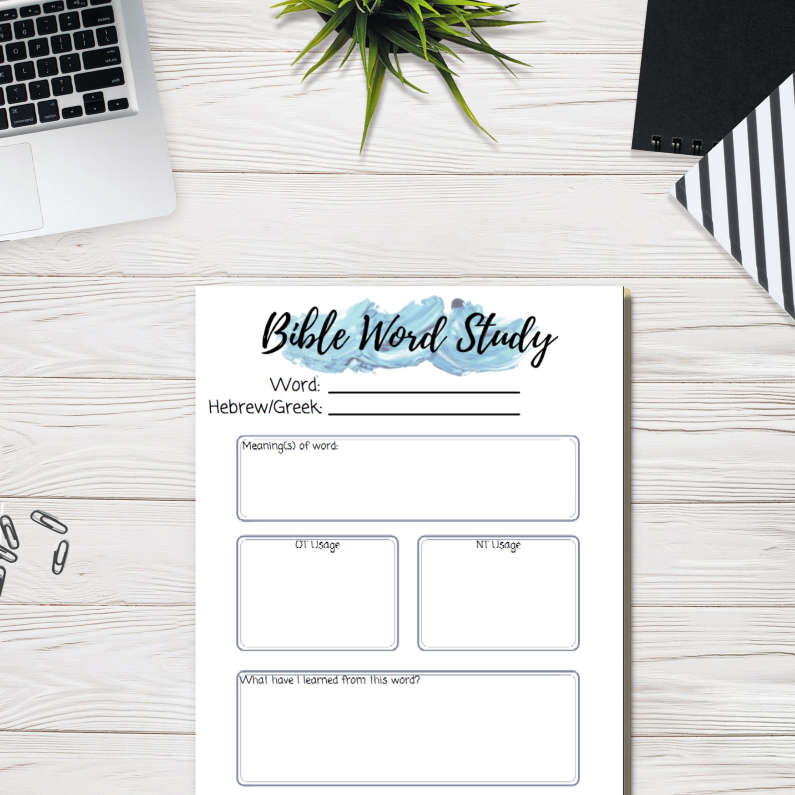 Printable Bible Word Study, Word Study Template - Etsy