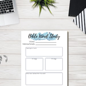 Printable Bible Word Study, Word Study Template - Etsy