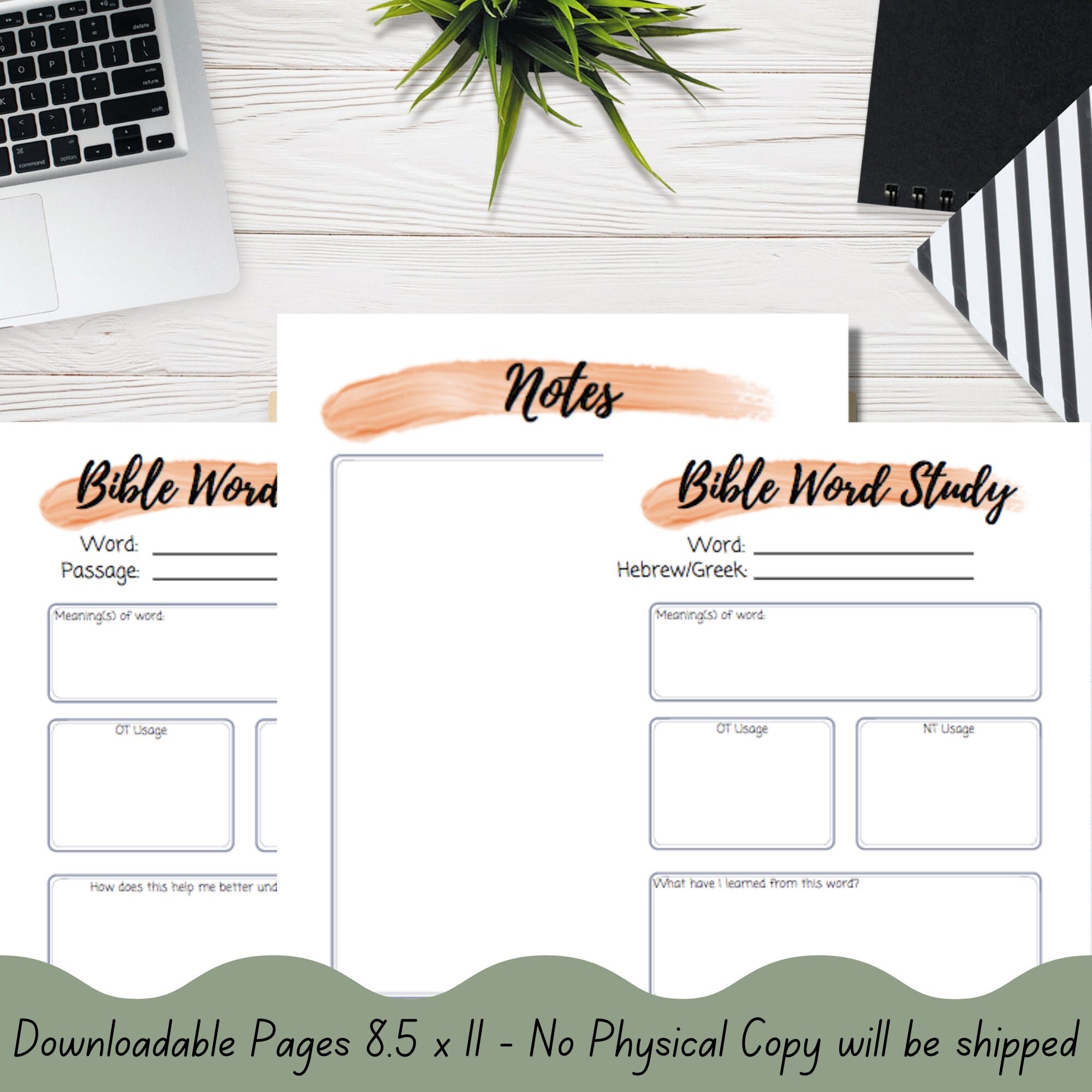 Printable Bible Word Study, Word Study Template - Etsy