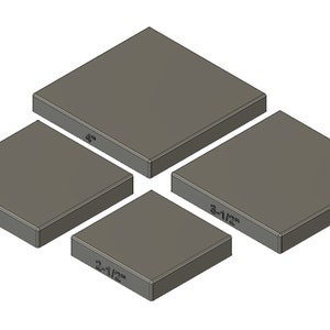 BLANKS for Both Circle & Square STL FILES (2.5", 3", 3.5", 4") Designed ...