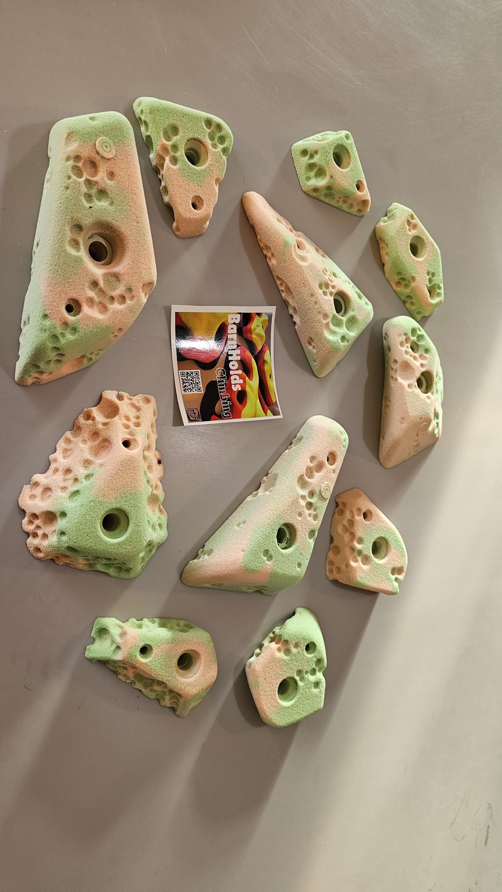 Rock Climbing Hold Starter Set, Cheese Chunks, Jugs, Crimps, Pinches ...