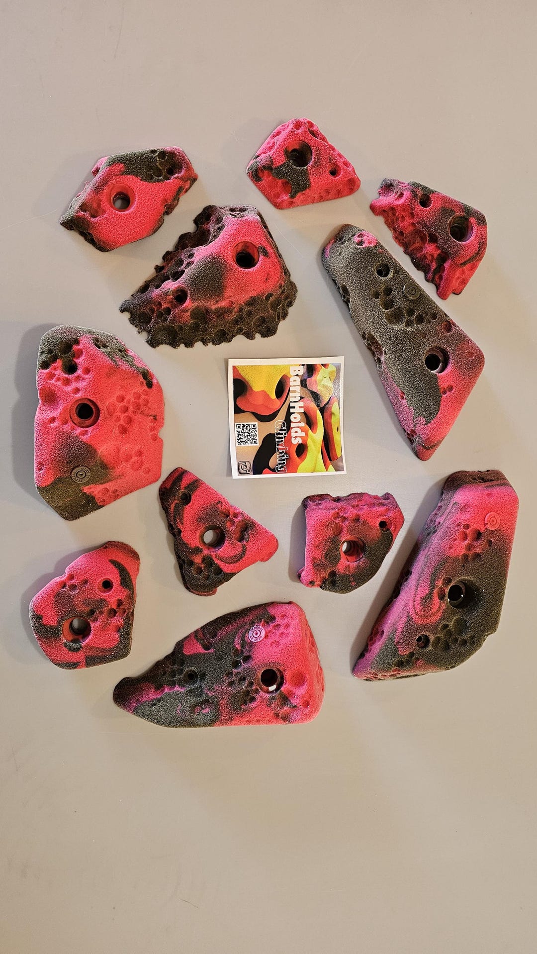 Rock Climbing Hold Starter Set, Cheese Chunks, Jugs, Crimps, Pinches ...