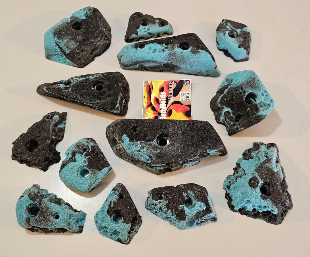 Rock Climbing Hold Starter Set, Cheese Chunks, Jugs, Crimps, Pinches ...