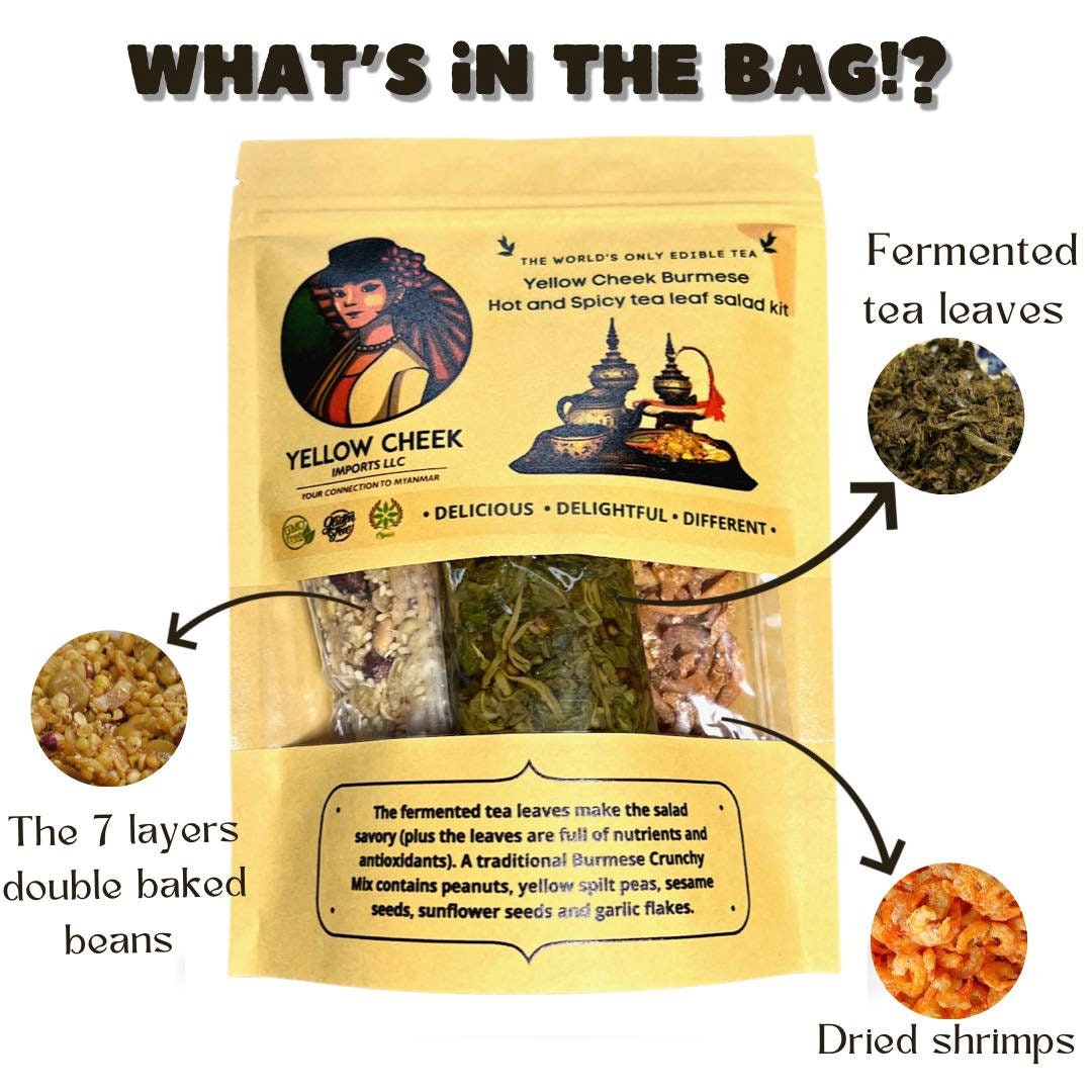 Burmese Tea Leaf Salad Kit: Fermented Laphet Thoke, Non-gmo - Etsy