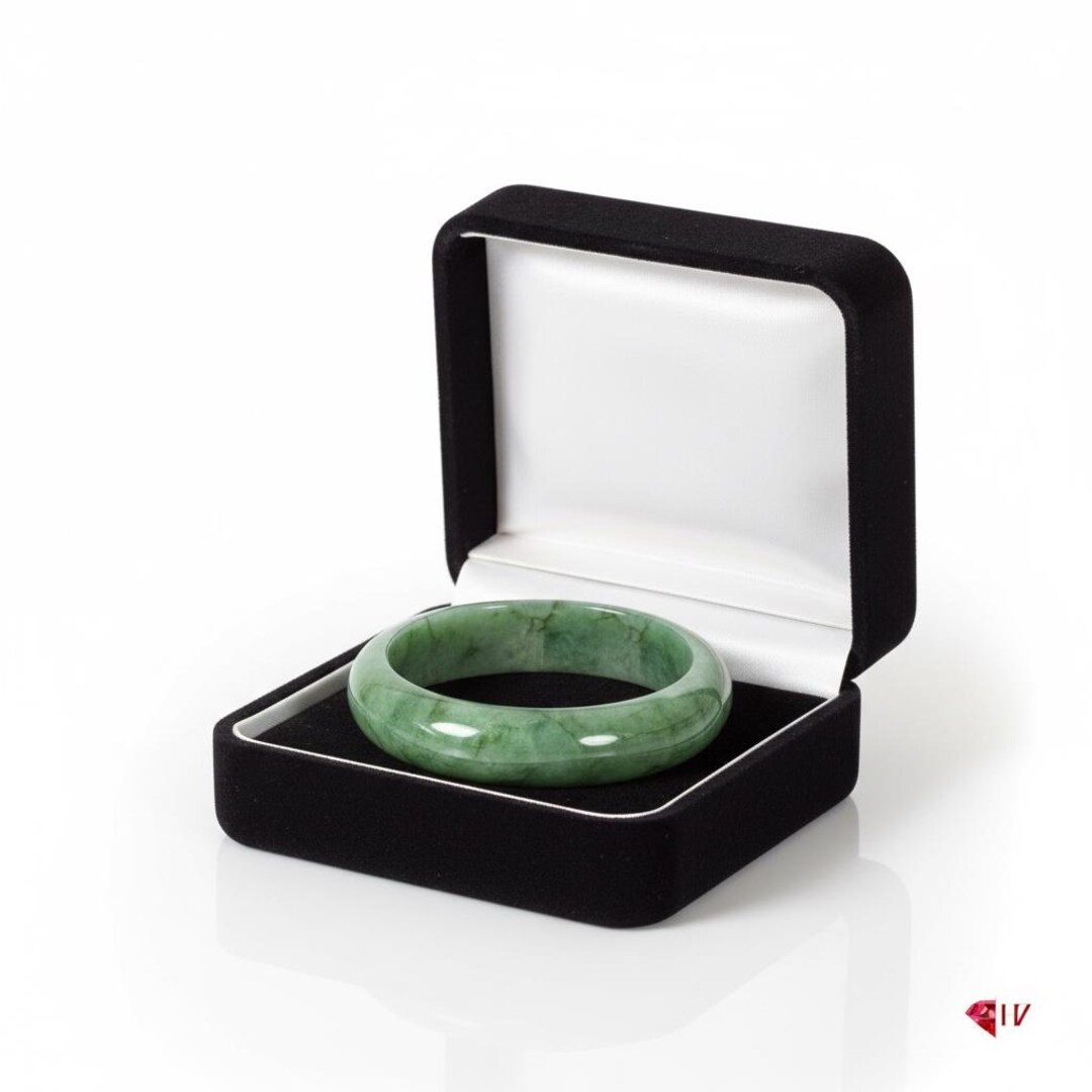 58.2 Mm Certified Burmese Jadeite Forest Green Jade Bangle - Etsy