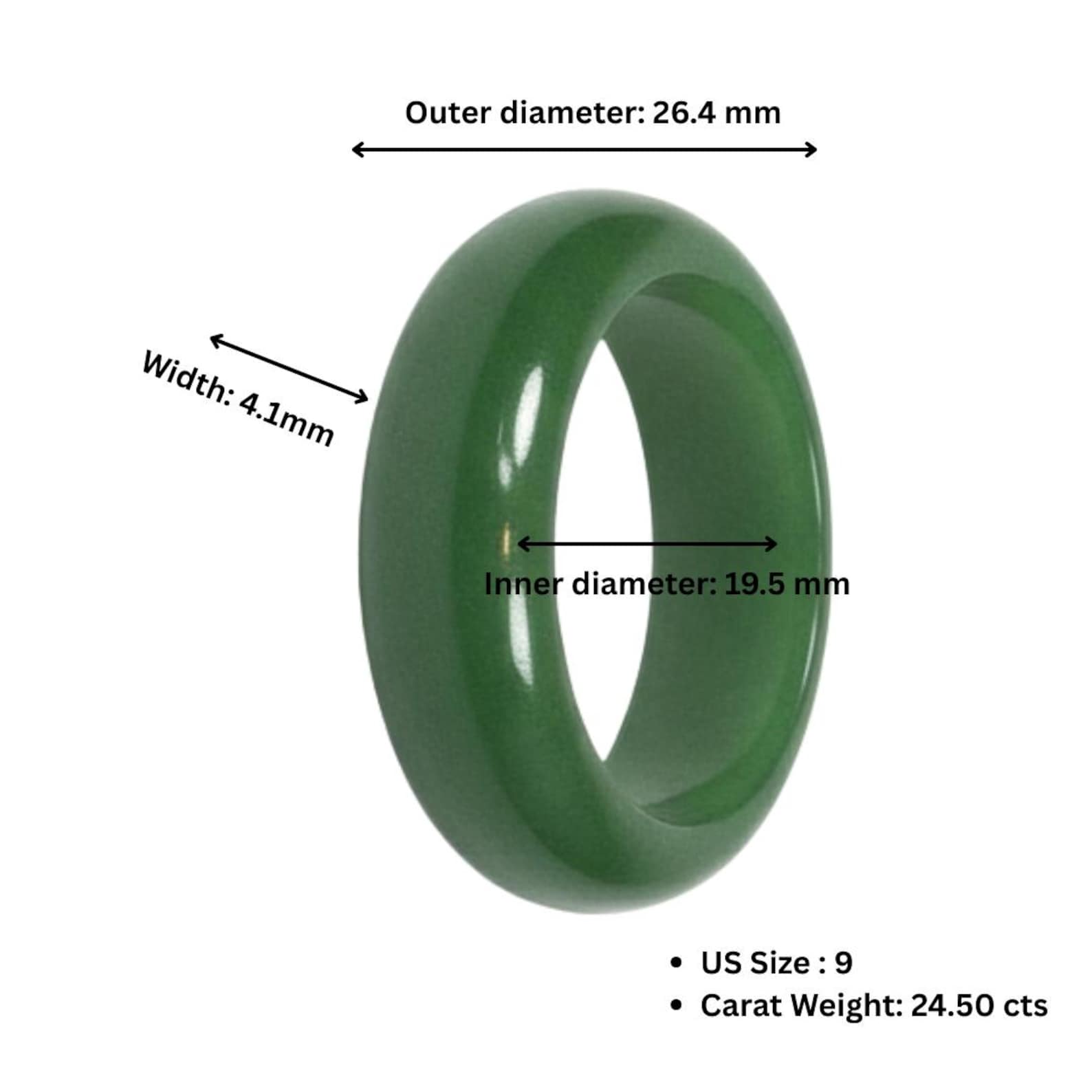 Certified Burmese Jadeite Ring - Forest Green Jade, US Size 9 - Etsy