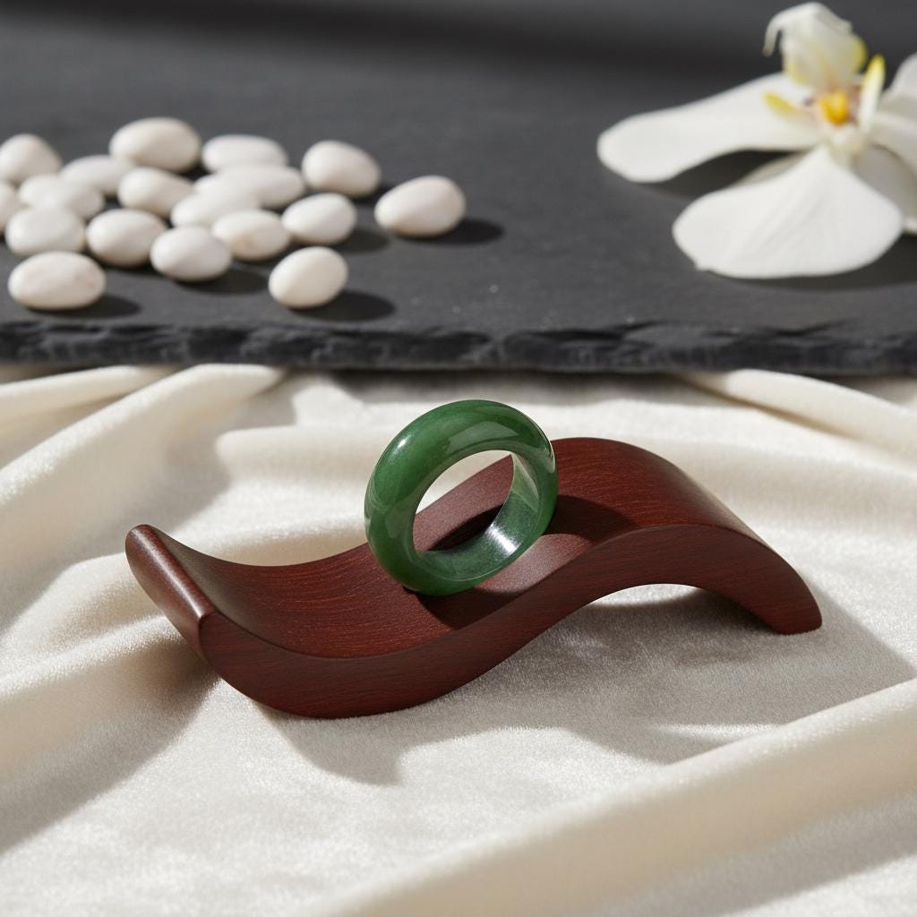 Certified Burmese Jadeite Ring - Forest Green Jade, US Size 9 - Etsy