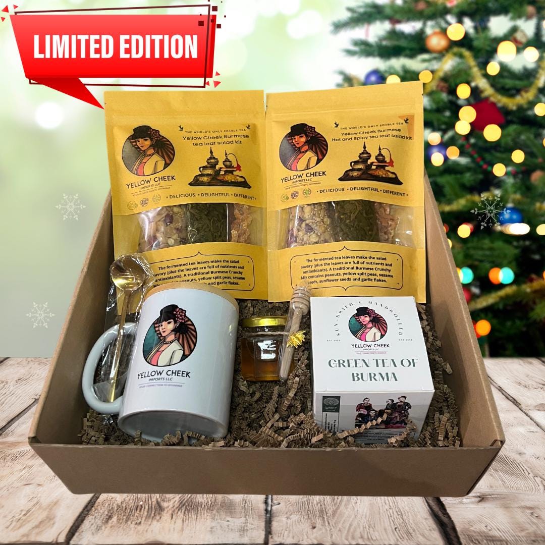 Yellow Cheek Premium Gift Set the World's Only Edible Tea Gift Set ...
