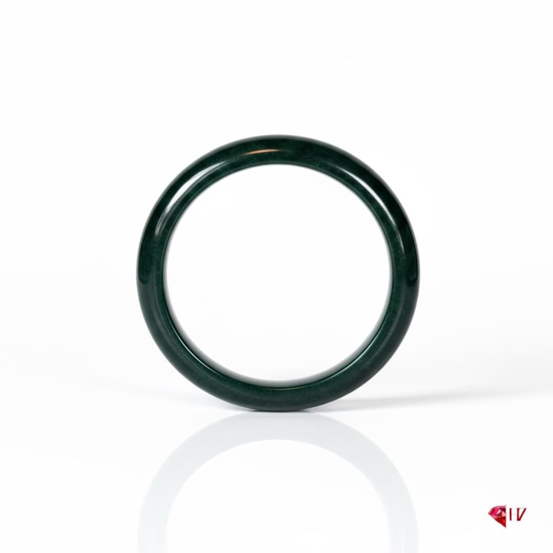 Certified Black Jadeite Bangle: Burmese Natural Jade, 62.3mm - Etsy
