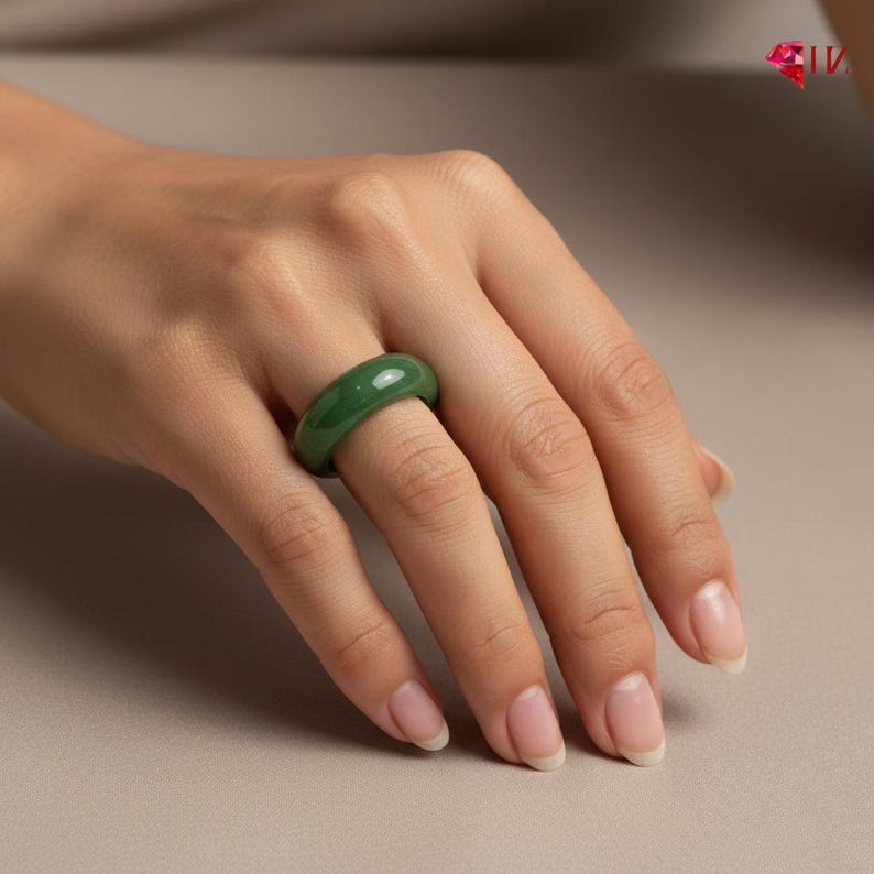 Certified Burmese Jadeite Ring - Forest Green Jade, US Size 9 - Etsy