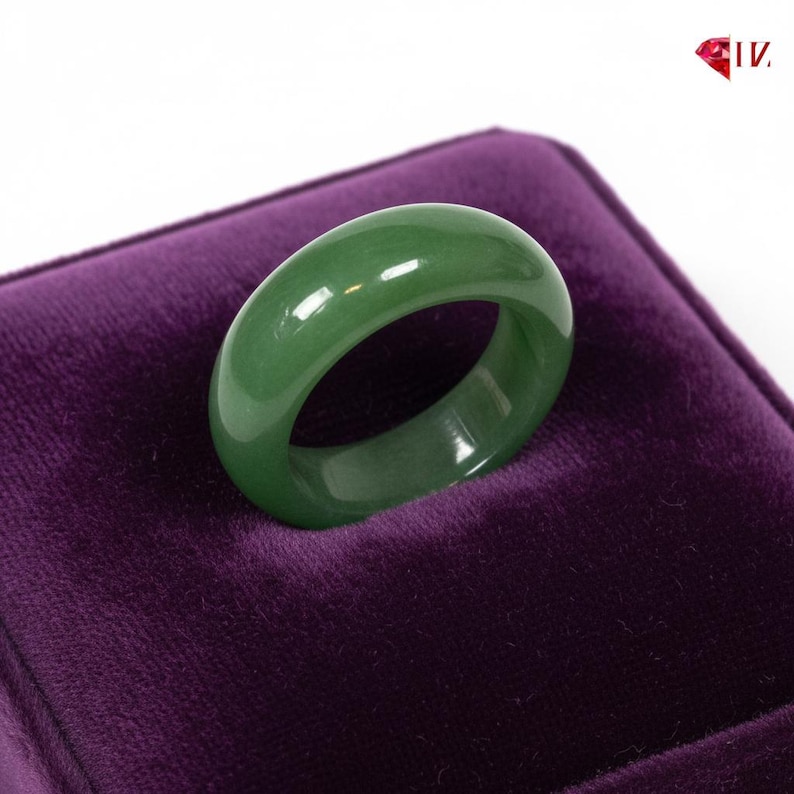 Certified Burmese Jadeite Ring - Forest Green Jade, US Size 9 - Etsy