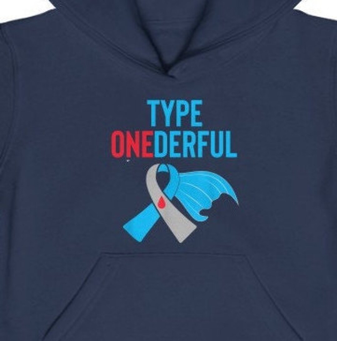 KIDS Type Onderful TD1 Hoodie, BOYS Type 1 Diabetes Superhero ...