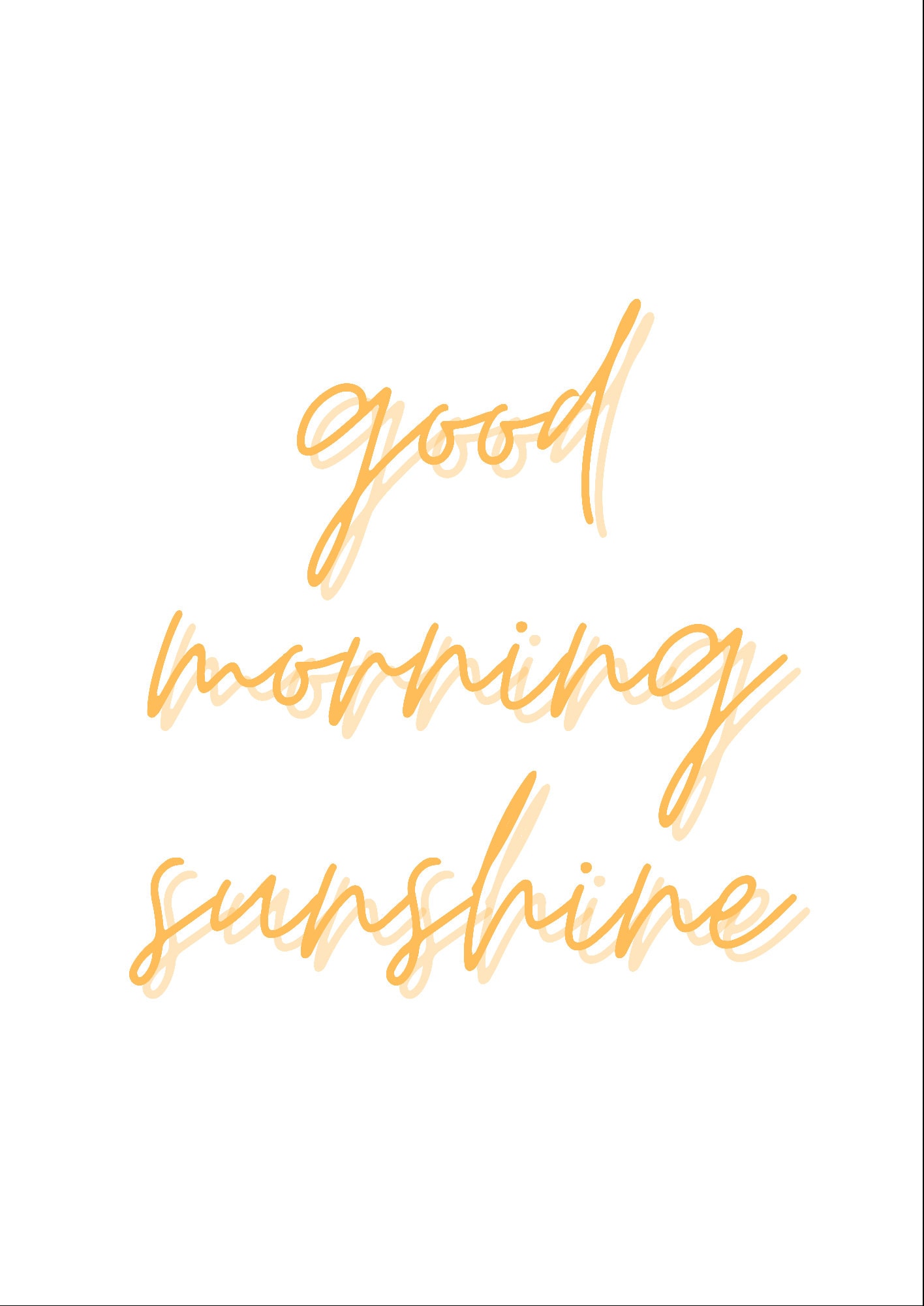 Good Morning Sunshine Poster - Etsy