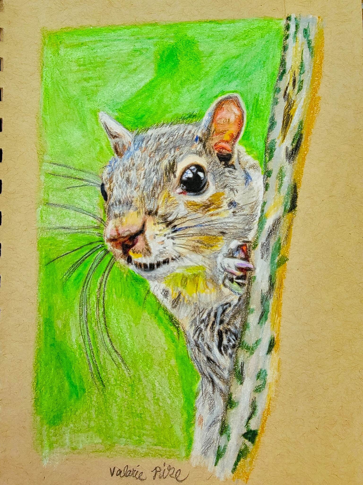 Squeaky the Squirrel Original Drawing - Etsy