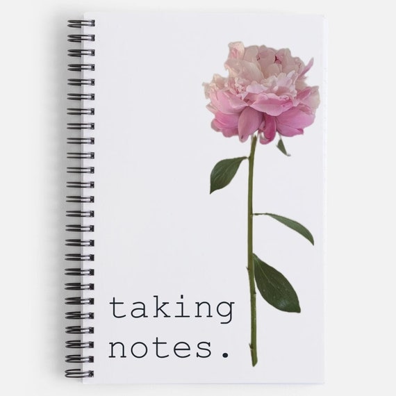 Taking Notes Peony Notebook - Etsy