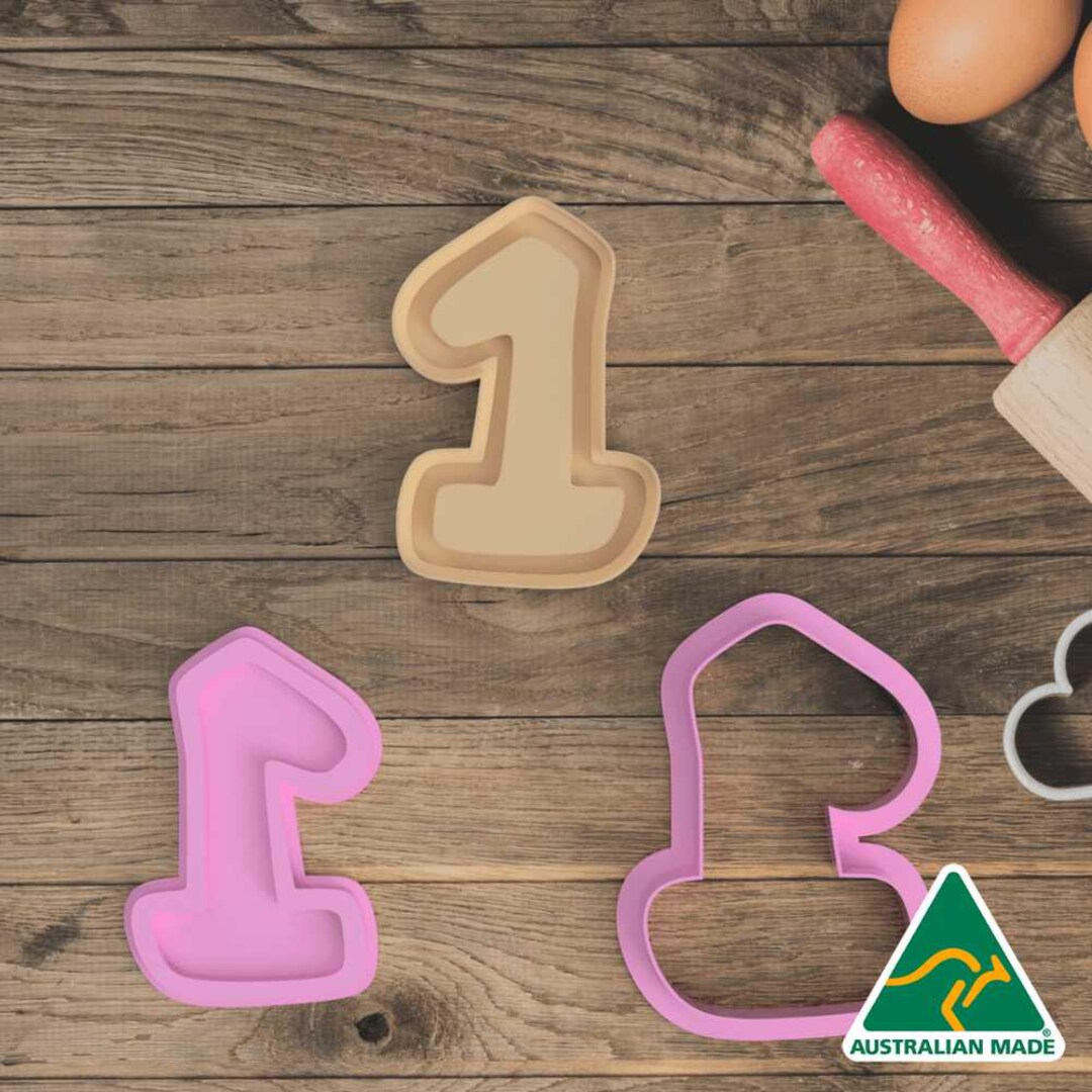 Basic Number 1 Cookie Cutter and Embosser Stamp - Etsy