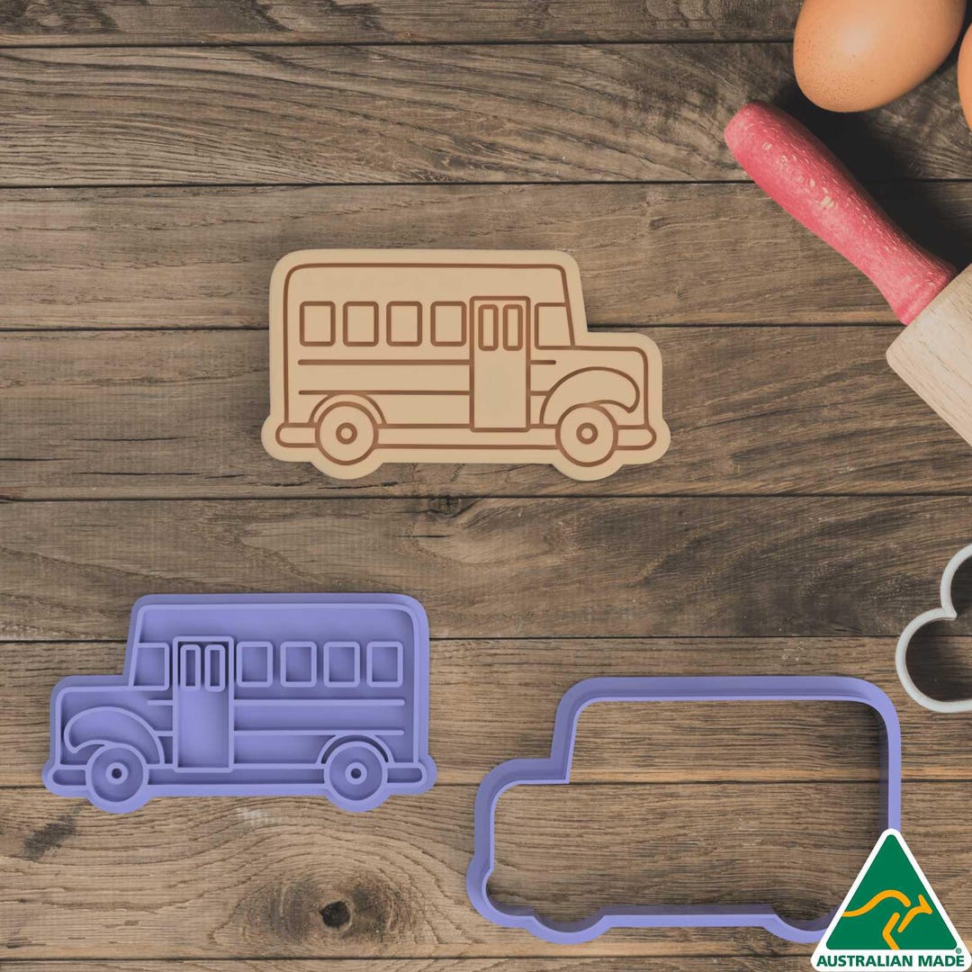 School Bus Cookie Cutter and Embosser Stamp - Etsy