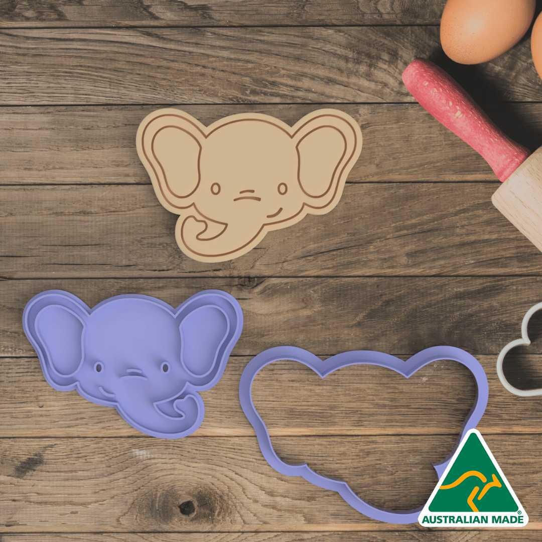 Elephant Face Cookie Cutter and Embosser Stamp - Etsy