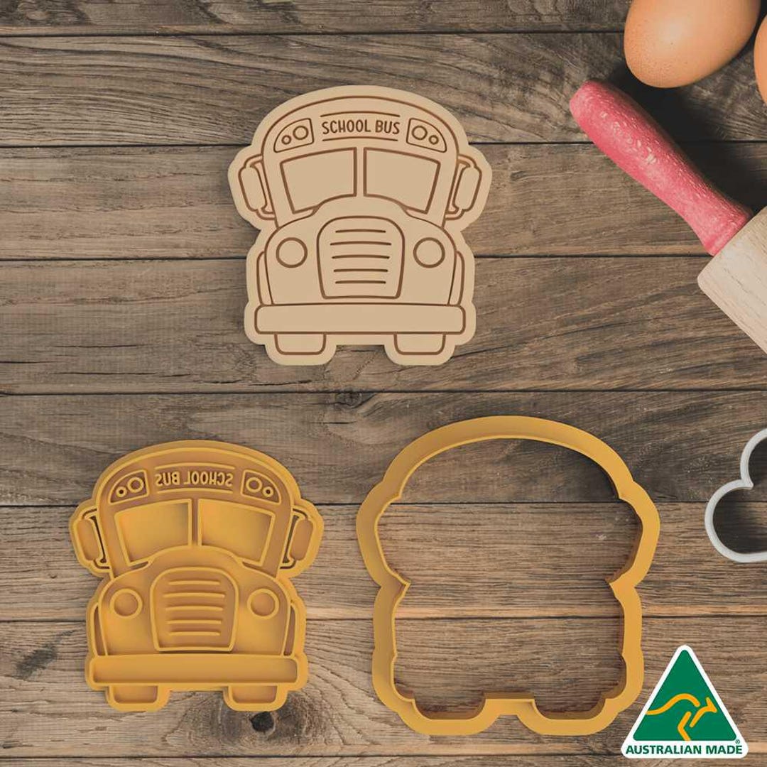 Yellow School Bus Cookie Cutter and Embosser Stamp - Etsy