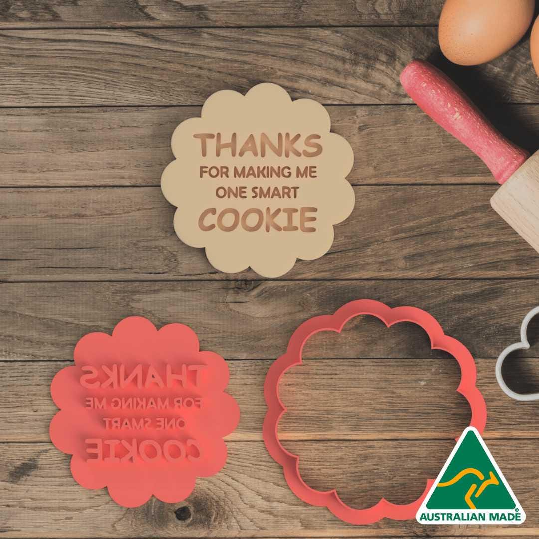 Thanks for Making Me One Smart Cookie, Cookie Cutter and Embosser Stamp ...