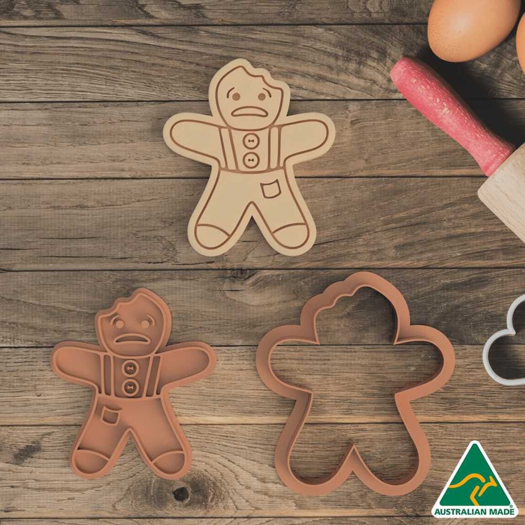 Gingerbread With Overalls Cookie Cutter and Embosser Stamp - Etsy
