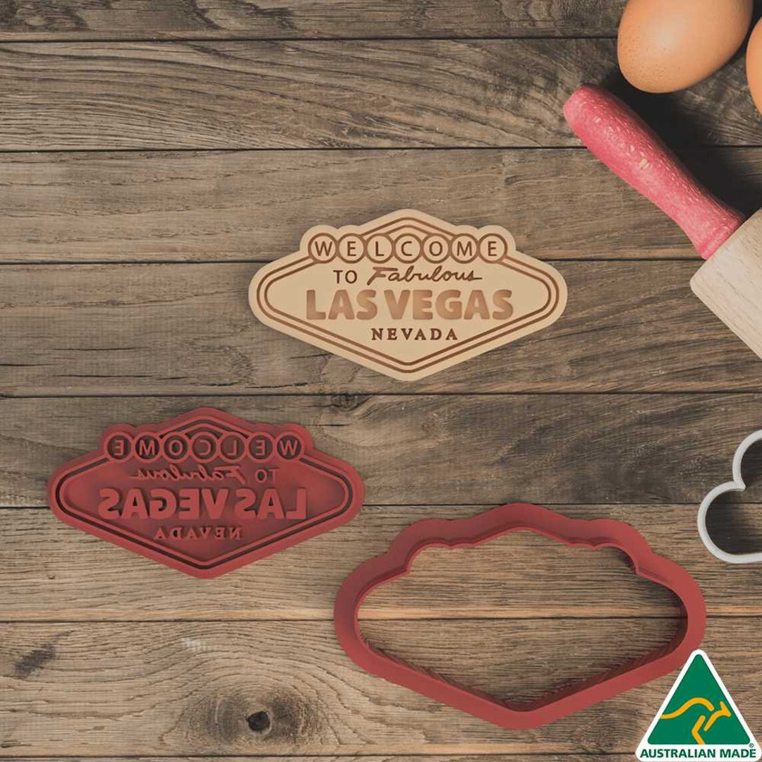Welcome to Las Vegas Cookie Cutter and Embosser Stamp - Etsy