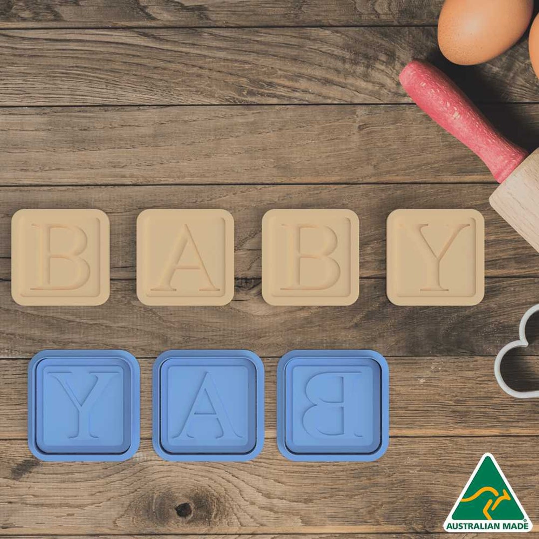 Baby Letters Cookie Cutter and Embosser Stamps - Etsy
