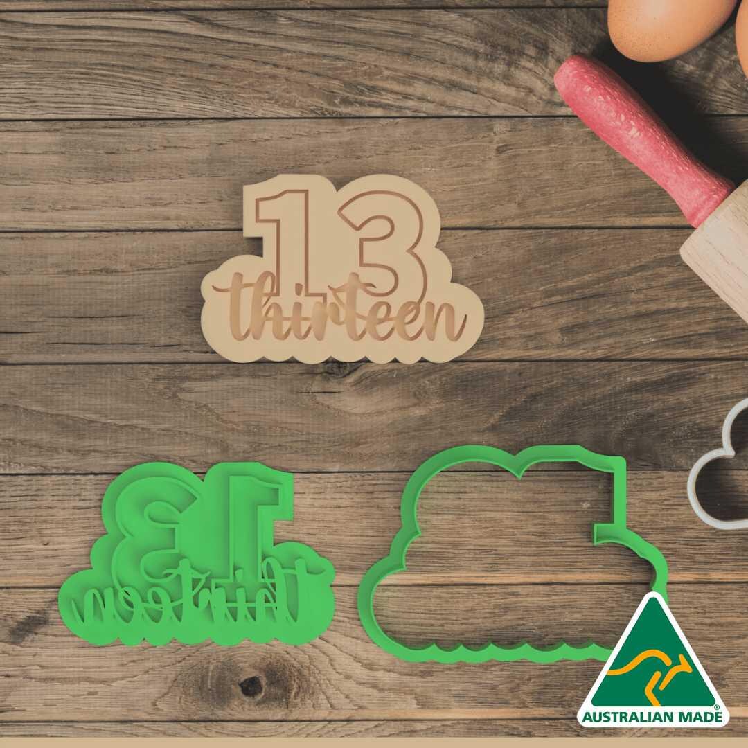 Number 13 Cookie Cutter and Embosser Stamp - Etsy