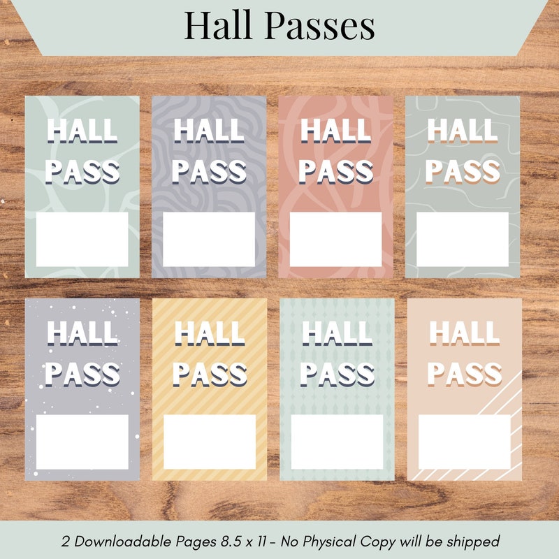 Bathroom Passes - Etsy